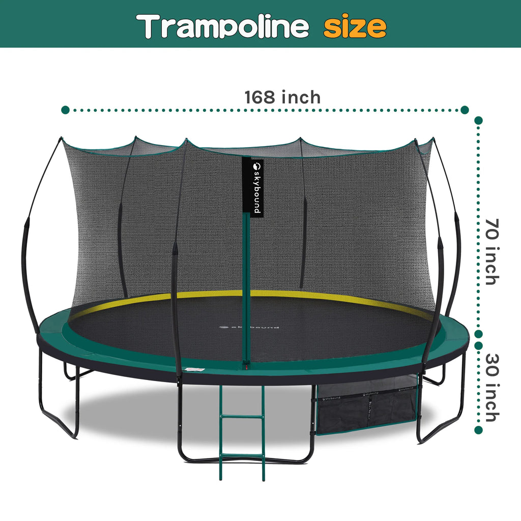 SkyBound Springless Trampoline - 14 FT – Bouncy Trampolines